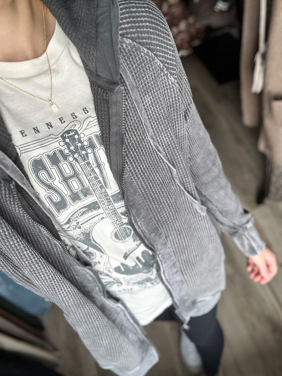 Aria Acid Wash Full Zip – Way Boutique LLC